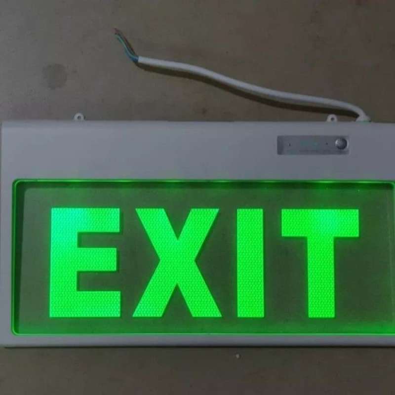 Jual Lampu Exit Led Org Lari Emergency Transparan Led Hijau / Sign ...