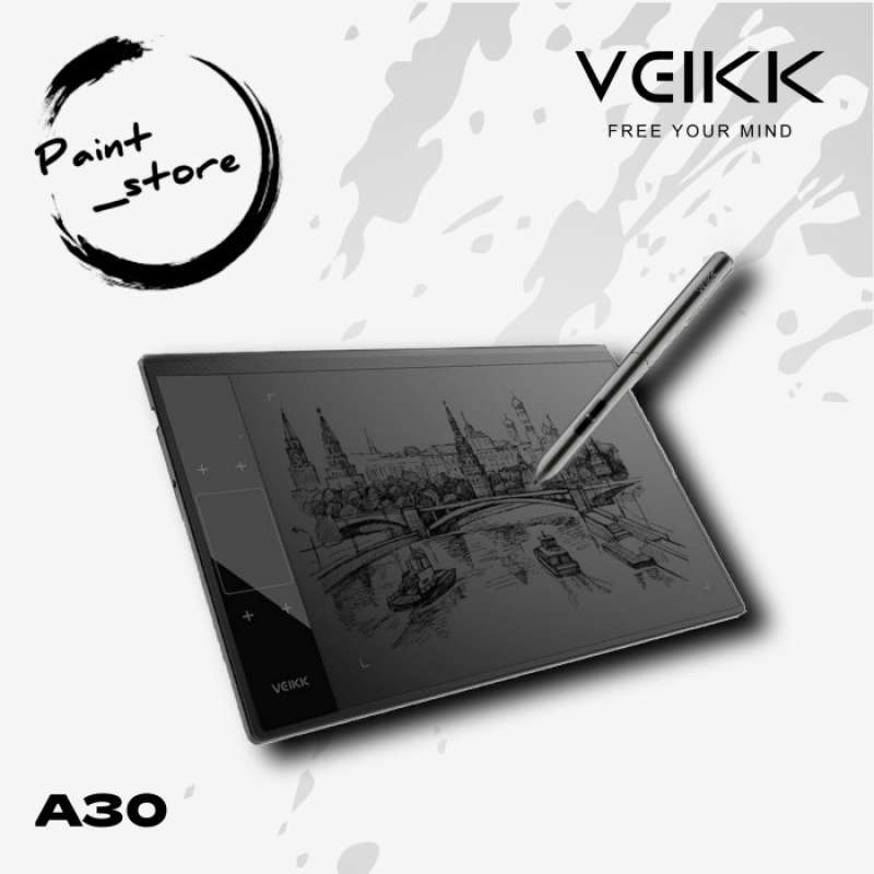 Promo Veikk A30 Digital Graphic Drawing Pen Tablet 10x6 alt A50 S640 ...