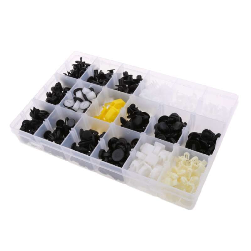 Jual 418 Pieces Assorted Color Plastic Rivets Fasteners Retainer Clip ...