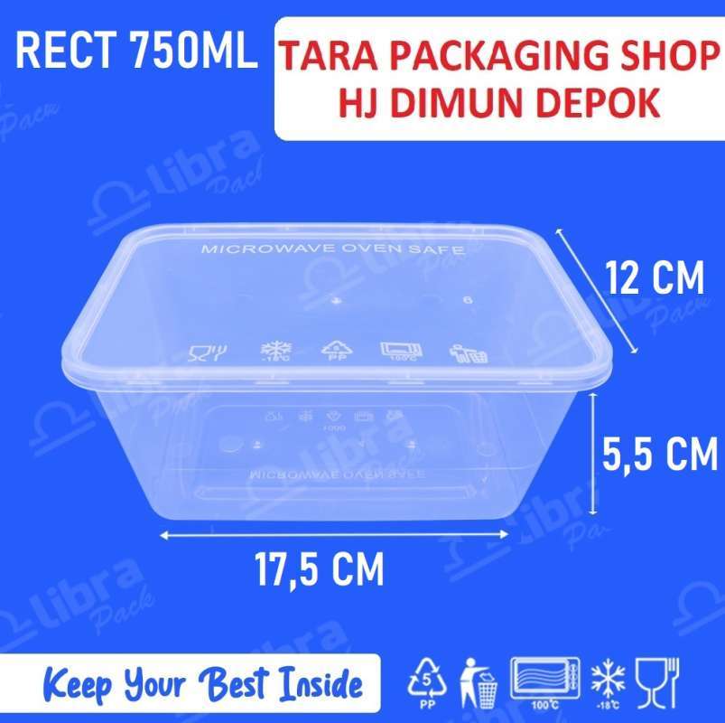 Jual Thinwall Rectangle 750 Ml Kotak Persegi Panjang Di Seller Tara ...