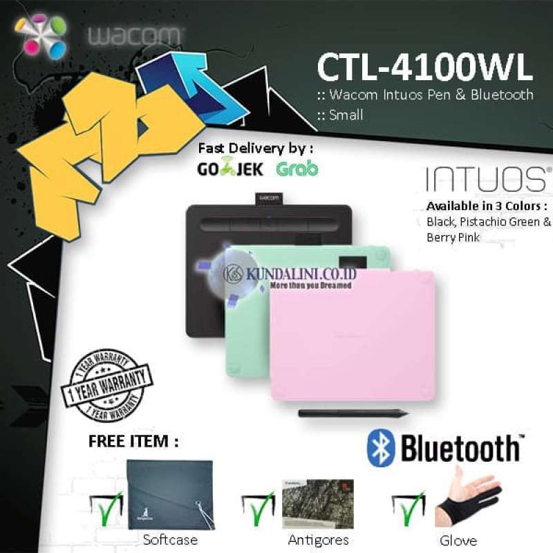 Promo Wacom CTL-4100WL - Intuos small dengan Bluetooth Diskon 23% di ...