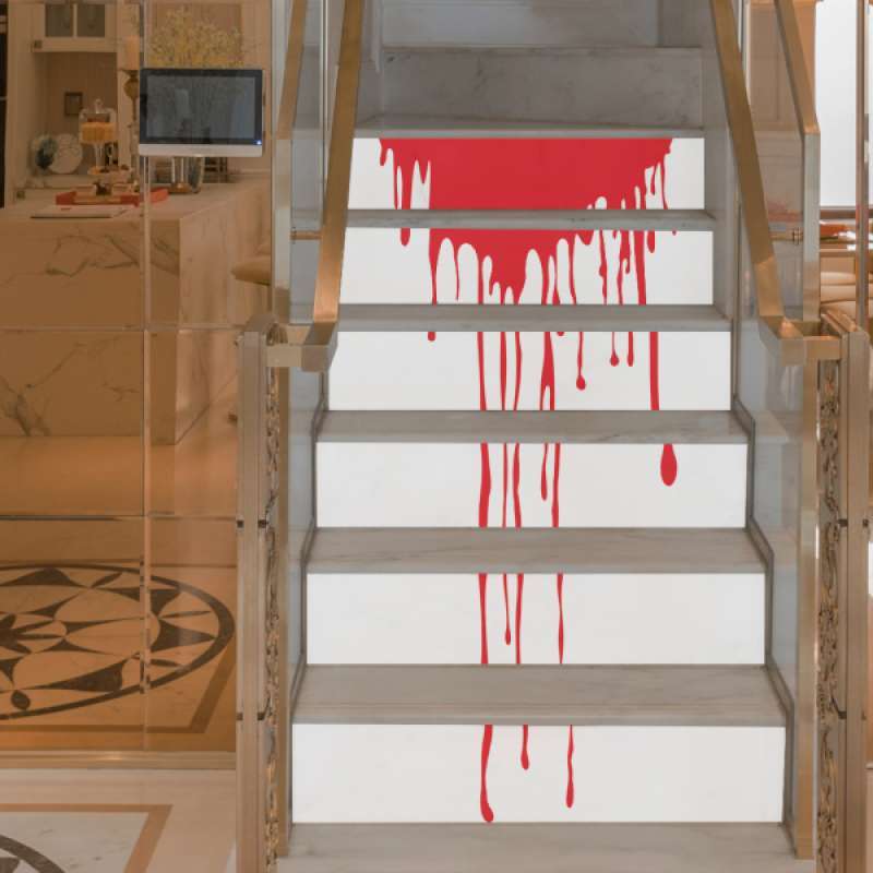 Promo 6x3D Staircase Sticker Spraying Blood Stair Steps Tile Stair ...