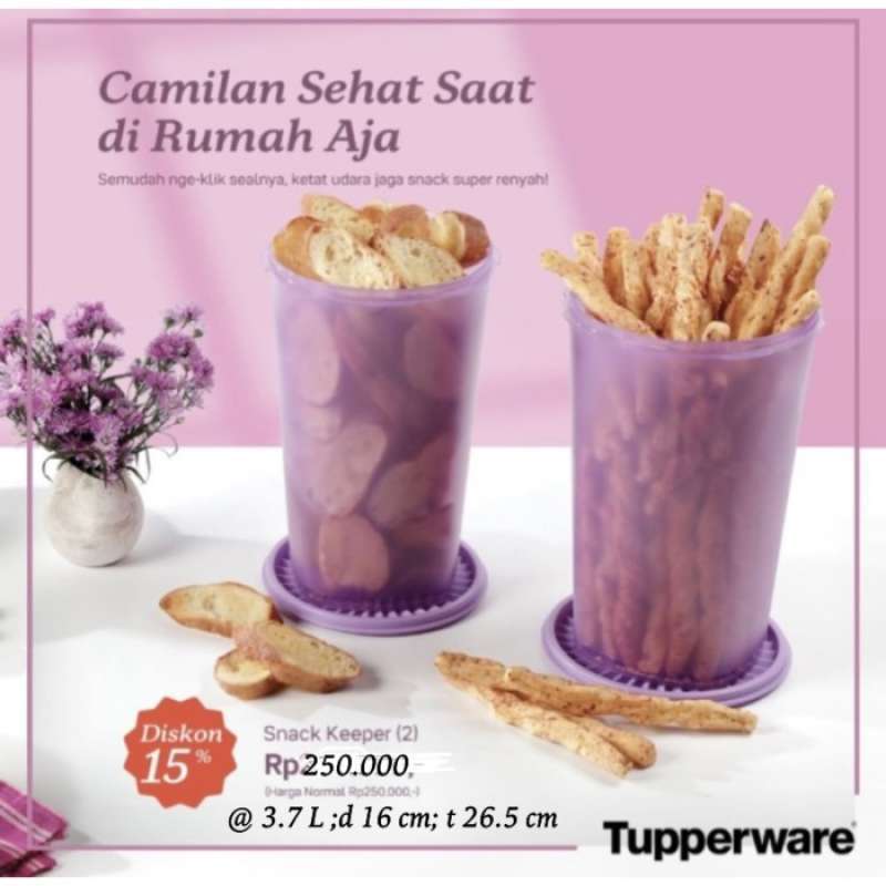 Jual Tupperware Snack Keeper Original Murah - Harga Diskon Juni 2024 ...