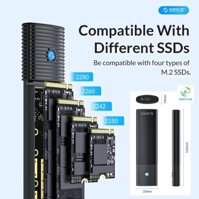 Jual Orico Ssd M.2 Case Sata Nvme Dual Protocol Enclosure Ngff 5gbps Pcie 10gbps Di Seller Solid ...