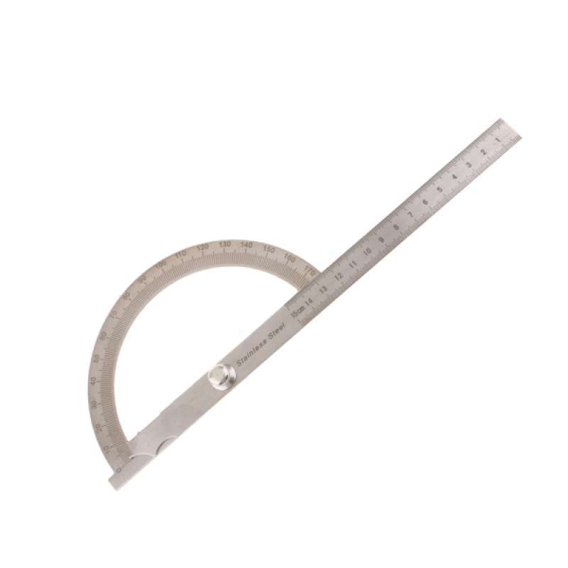 Promo 1x Stainless Steel 180 Degree Protractor Angle Rule Rotary ...