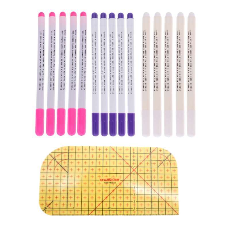 Jual Clothing Hot Iron Ruler Guide Hemmer Rulers & 15x Water Soluble ...