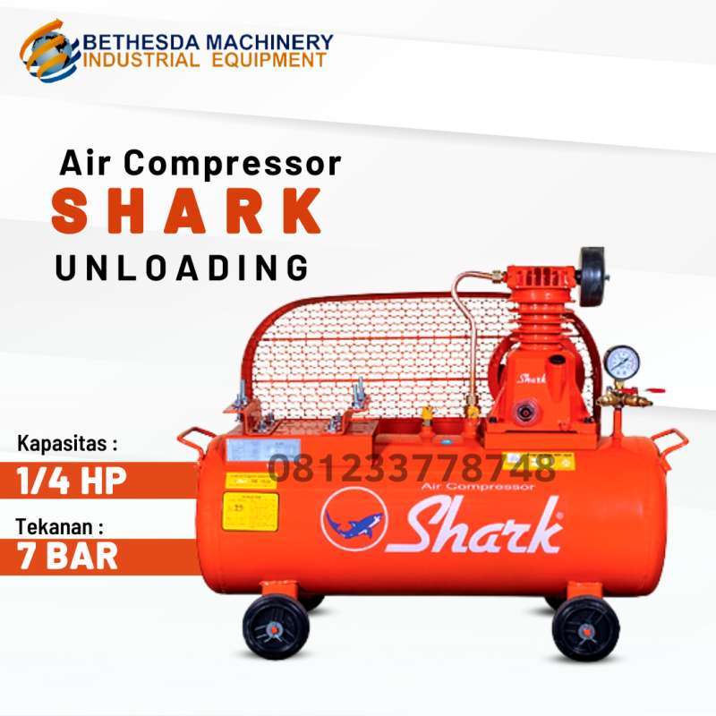 Jual Mesin Kompresor Udara 1/4 HP UNLOADING 0.25HP Shark Air Compressor ...