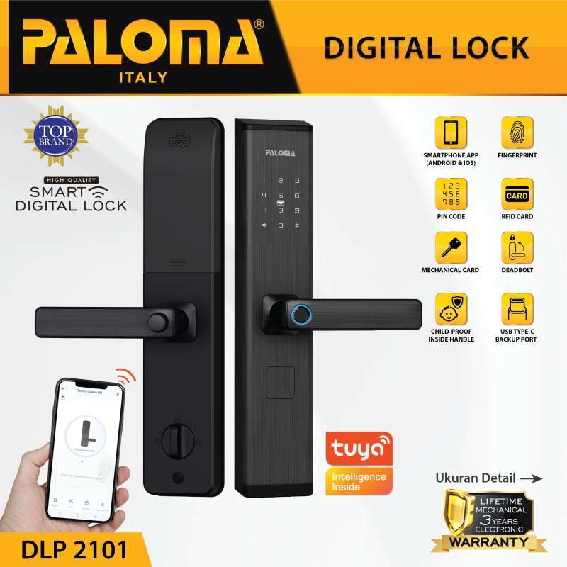 Jual Paloma Dlp 2101 Digital Lock Smart Home Kunci Pintu Door Handle ...