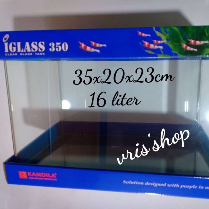 Promo iglass 350 kandila aquarium kaca bending 16 liter Size 35x20x23cm Diskon 23% di Seller ...