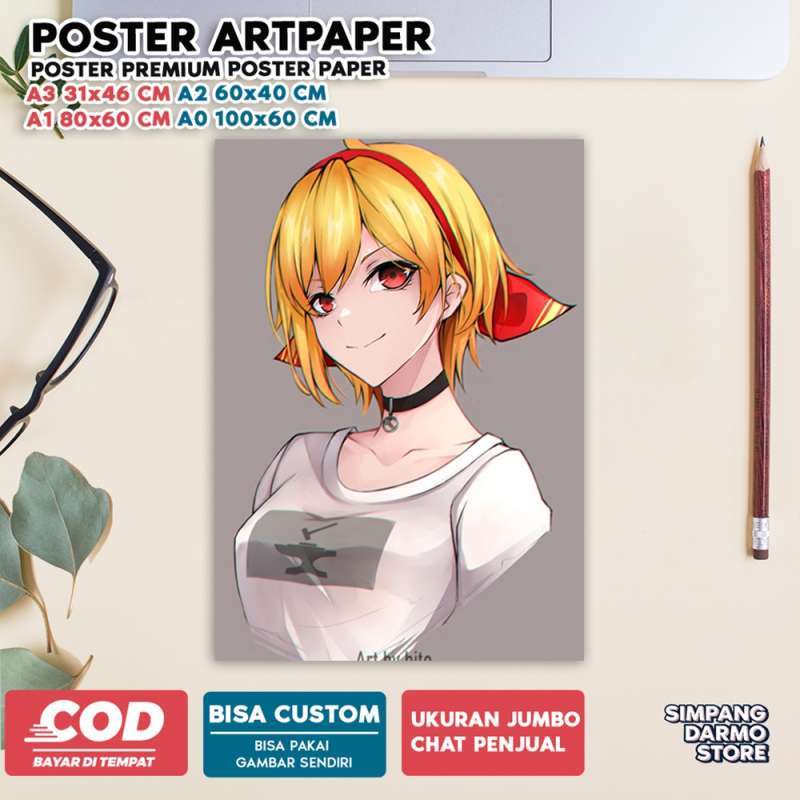 Jual Poster Kaela Kovalskia Hiasan Dinding Tema Anime Vtuber Virtual ...