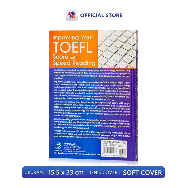 Jual Buku Bahasa Inggristoefl Belajar Bahasa Improving Your Toefl Score With Speed Reading Untuk ...