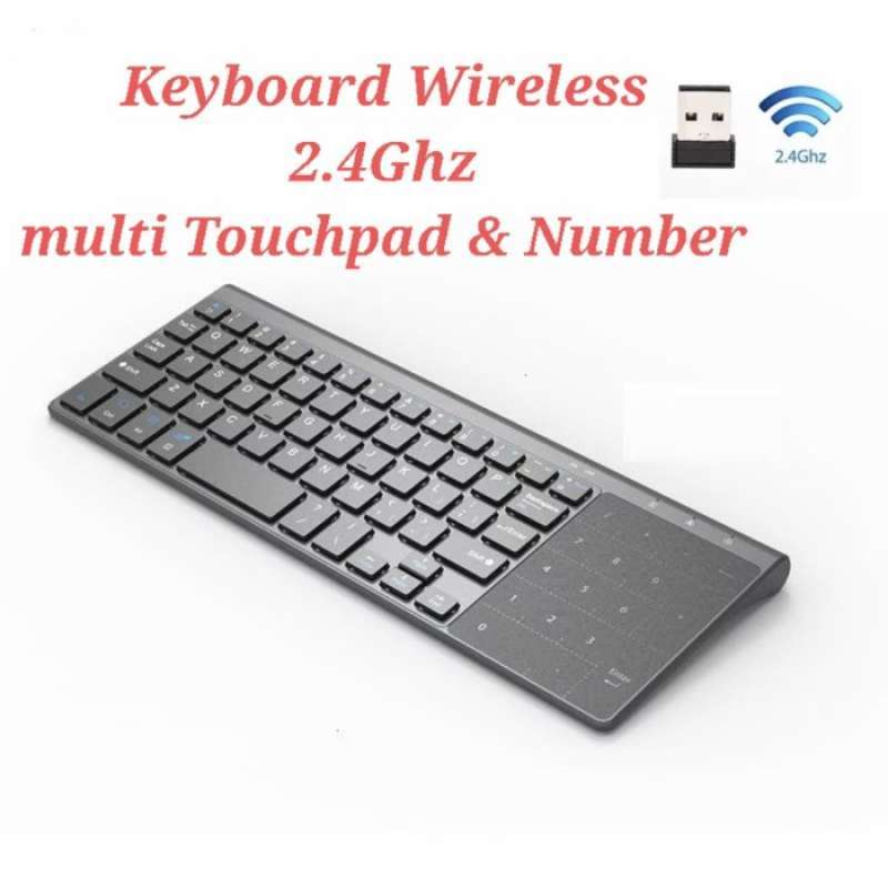 Jual Keyboard Wireless 2.4Ghz Touchpad Dan Multi Number X136 Model ...