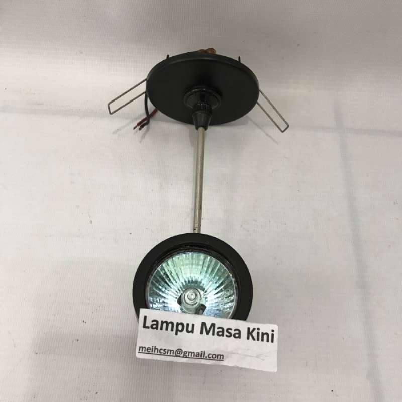 Jual Kap Lampu Downlight Sorot Spotlight Hitam Adjustable Halogen 12v ...