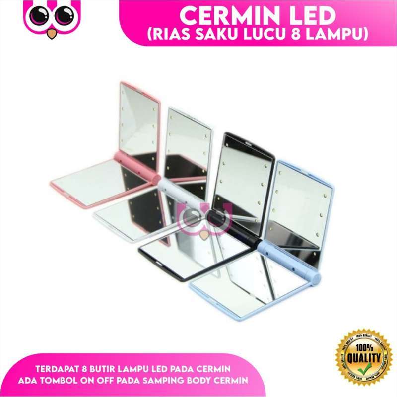 Jual CERMIN LED / RIAS SAKU LUCU 8 LAMPU / KACA RIAS LED di Seller ...