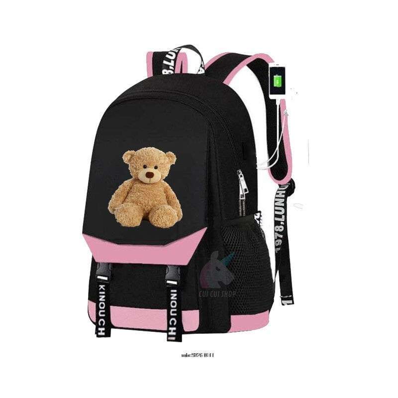 Jual Tas Ransel Anak Sekolah Perempuan SD TK SMP SMA SMK Gambar Teddy Bears Kartun Kekinian ...