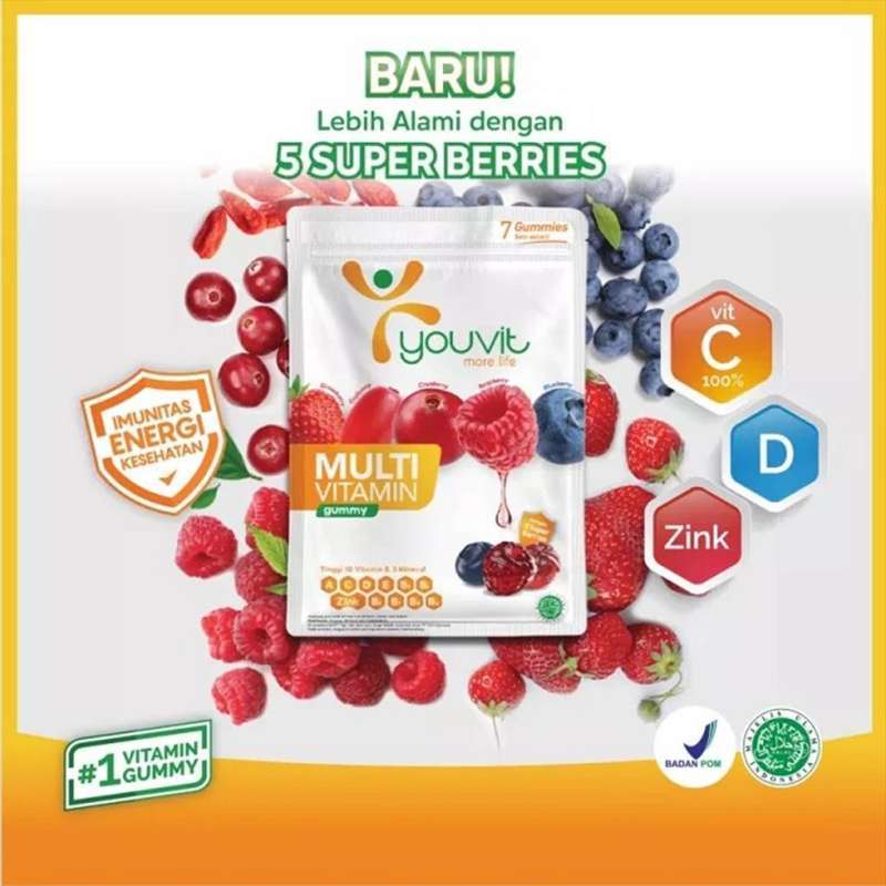 Promo Youvit Multivitamin Gummy Dewasa 30 Days Vitamin Diskon 1% Di ...