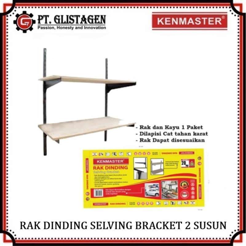 Promo Rak Dinding 2 Susun Rak Tembok Selving Bracket Besi Kenmaster ...