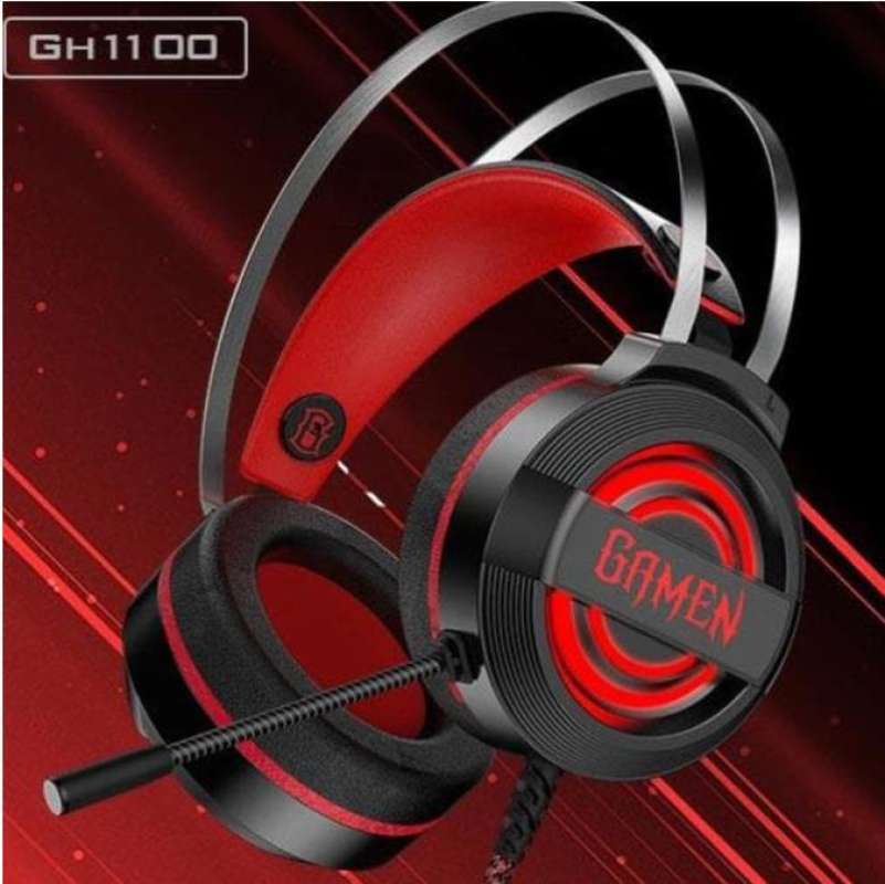 Jual Gamen Gh1100 Headphone Gaming Rgb Wired Audio Headset Game Pc Dan ...