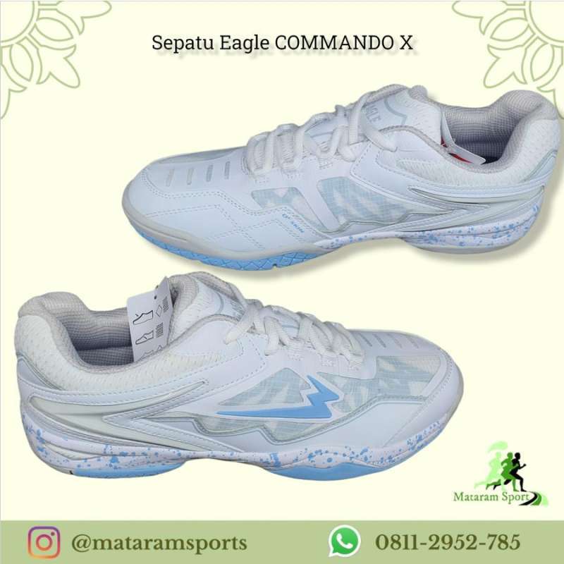 Jual Sepatu Badminton Eagle COMMANDO X Original 100% New - 43 Putih di Seller MataramMegaSports ...