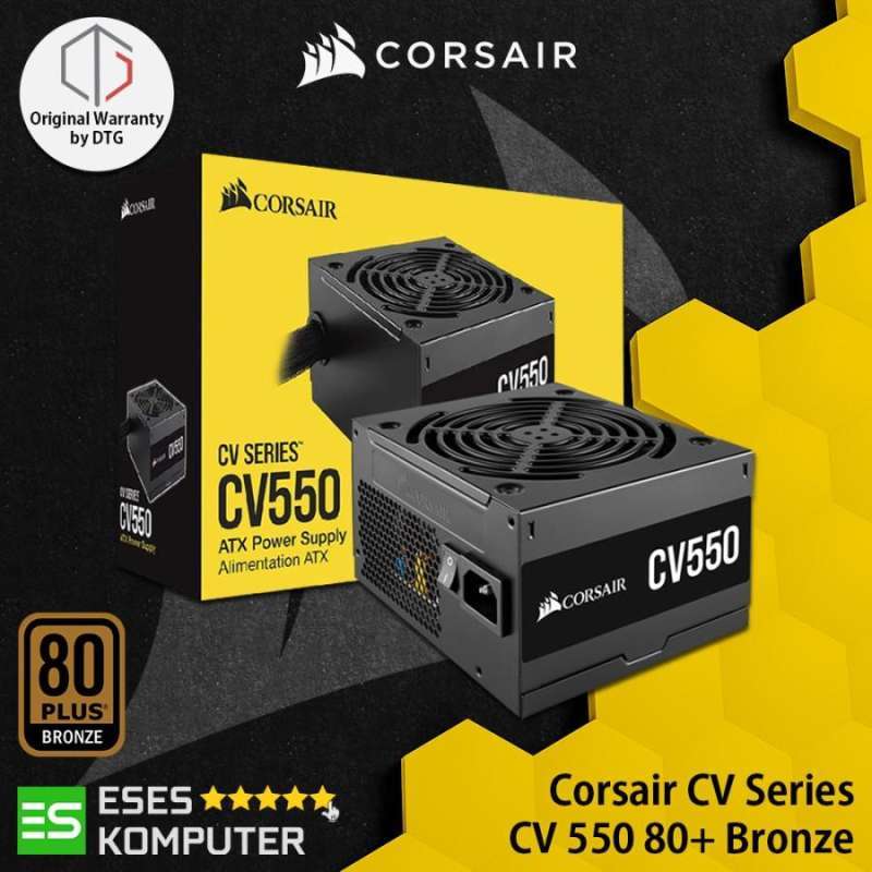 Jual PSU Corsair CV Series CV550 550W CV 550 | 80 Plus Bronze | Flat ...