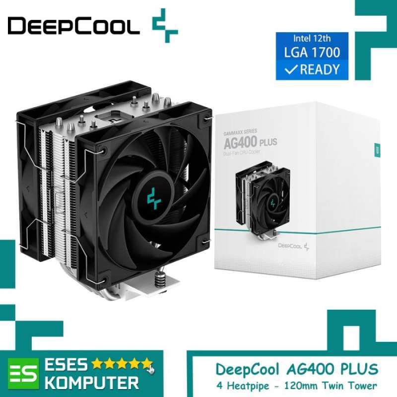 Jual Hsf Deepcool Ag400 Plus | Twin Tower 120mm Air Cpu Cooler Intel ...