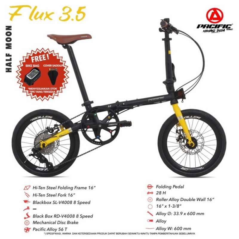 Promo Sepeda Lipat Flux 3.5 Ukuran 16 Inch Pacific Diskon 35% Di Seller The Samz - Serua, Kota ...