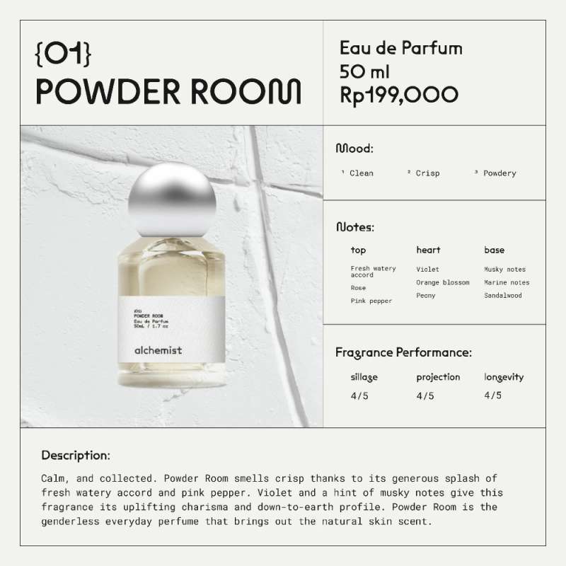 Promo Alchemist Eau De Parfum - Powder Room Diskon 5% Di Seller ...