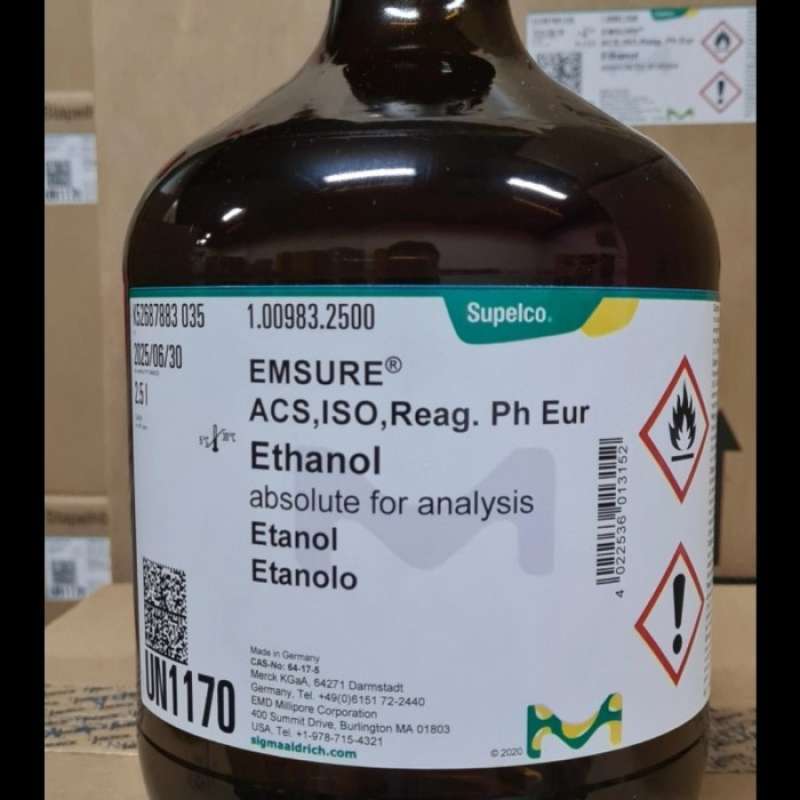 Jual Ethanol Absolute Merck 2.5 Liter 1.00983.2500 Di Seller Anes Medika Center - Tugu Selatan ...