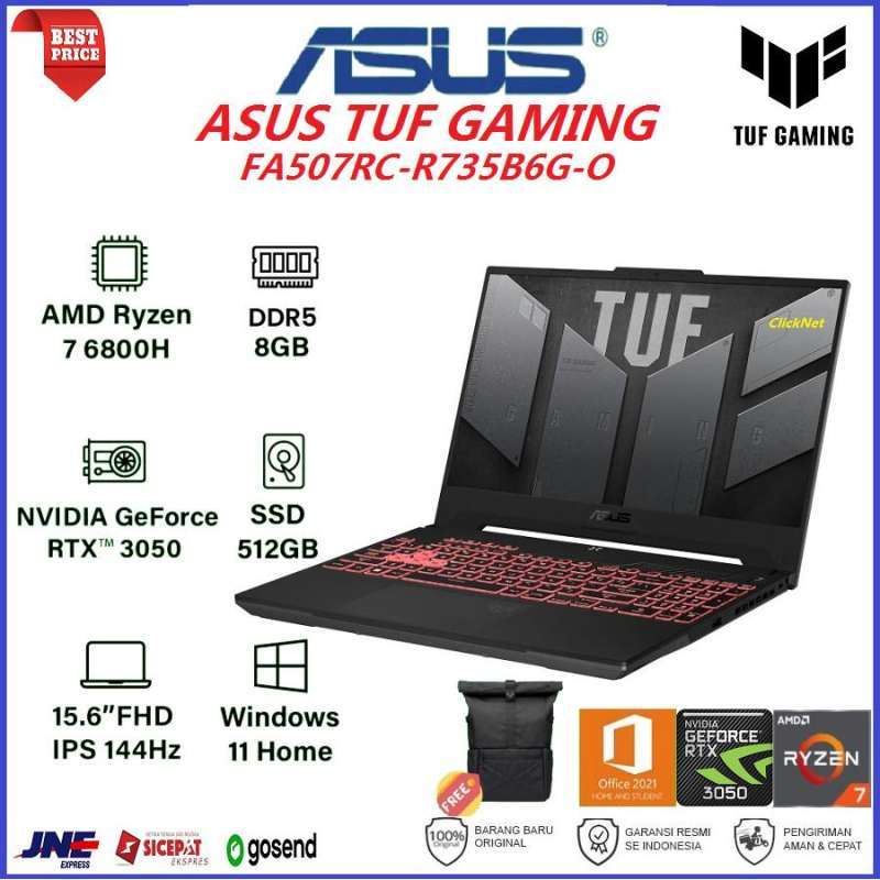 Jual ASUS TUF FA507RC-R735B6G-O AMD R7-6800H 8GB 512GB SSD RTX 3050 4GB ...