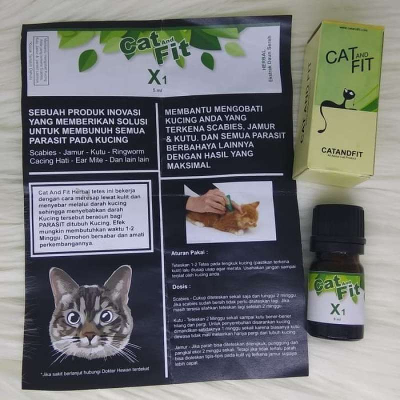 Promo Obat Kucing Cat And Fit X1 Ultimate Untuk Kutu Jamur Scabies ...