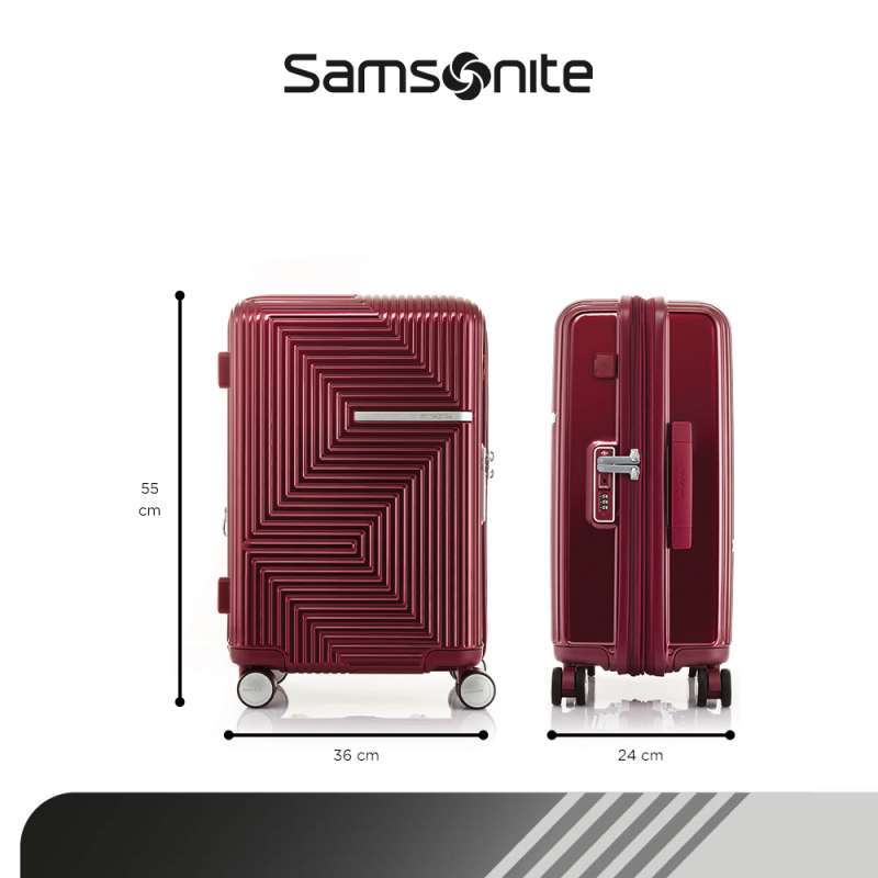Jual Samsonite Koper Hardcase Azio Cabin 20 inch - Glossy Burgundy di ...