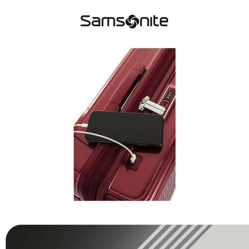 Jual Samsonite Koper Hardcase Azio Cabin 20 inch - Glossy Burgundy di ...