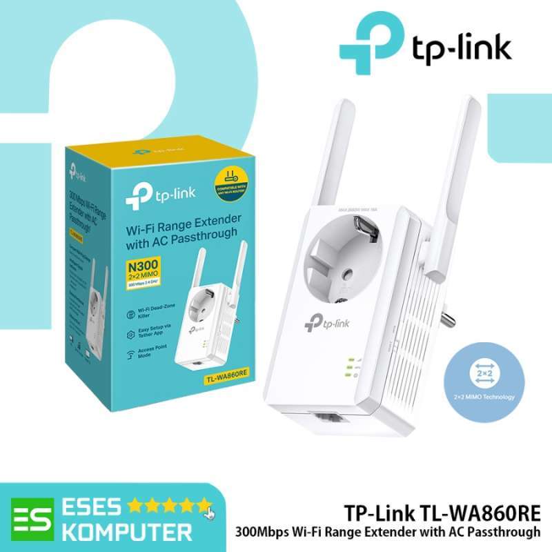 Jual WiFi Range Extender TP-Link TL-WA860RE 300MBps with AC Passthrough ...