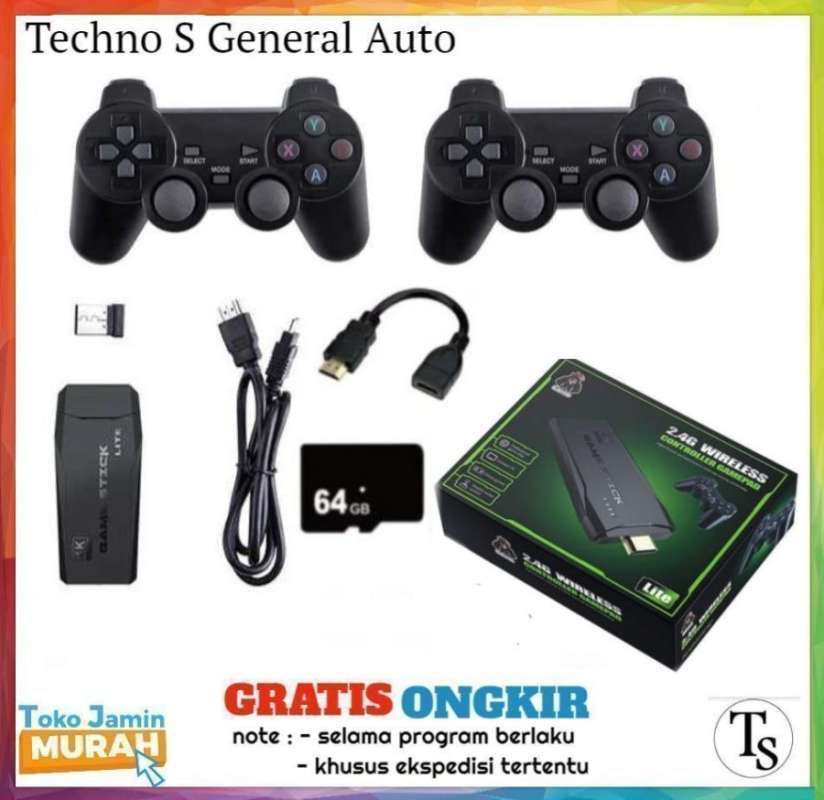 Promo Game Stick 4k Lite Console Retro 2 4g Wireless Controller Gamepad