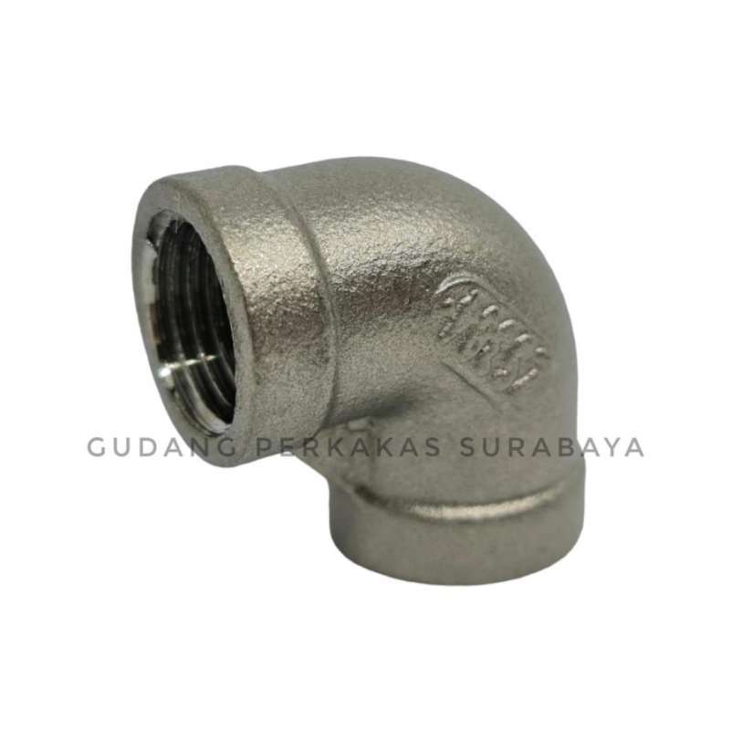 Jual Female Elbow Sus304 Sambungan Pipa Drat Dalam Stainless Ss304 Knee Sok - 3/8 F X 3/8 F Di ...