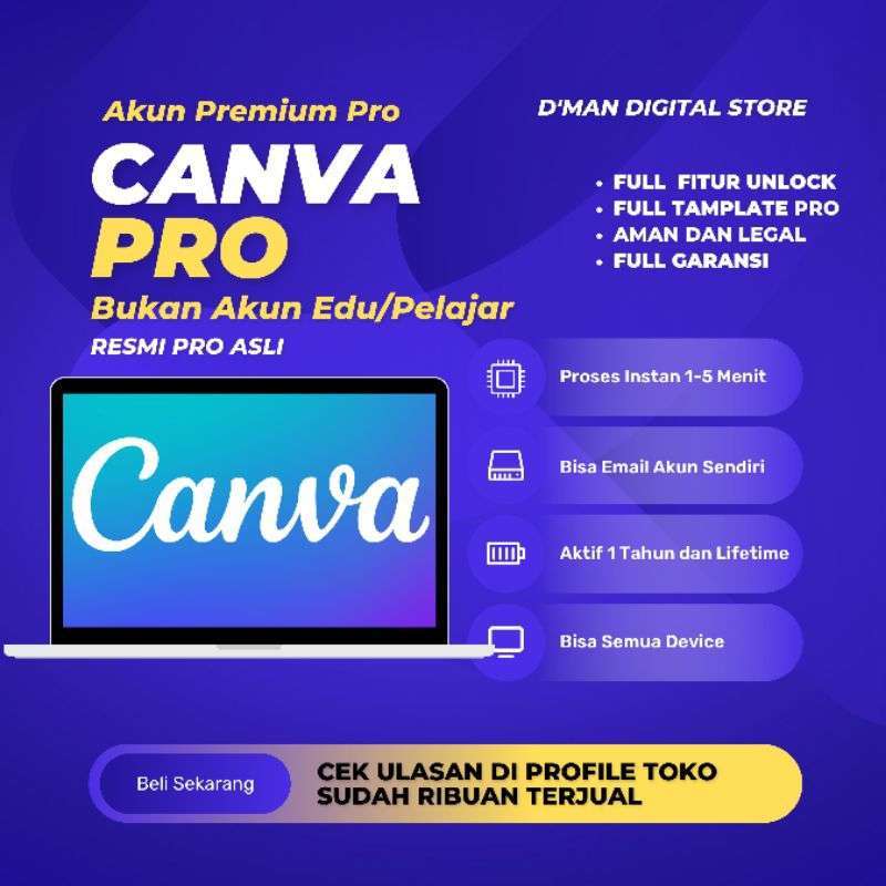 Promo Canva Pro Premium Rathur Digital Diskon 31% di Seller SEIN SOFTWARE - Semingkir-2, Kab ...