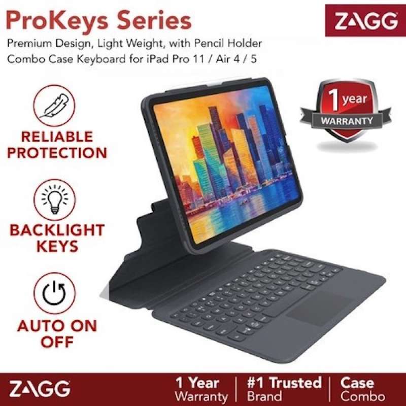 Jual Zagg Prokeys Magic Keyboard iPad Pro 11 M2 2022 Air 5 4 / Smart ...