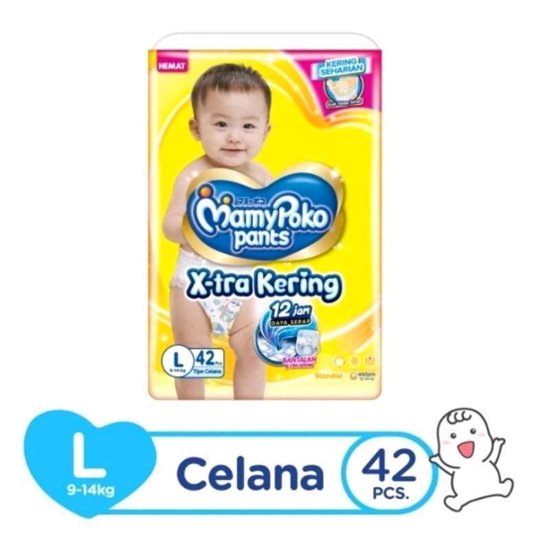 Jual Mamypoko Pants X-tra Kering Jumbo L42 / Mamy Poko Tipe Celana L 42 ...