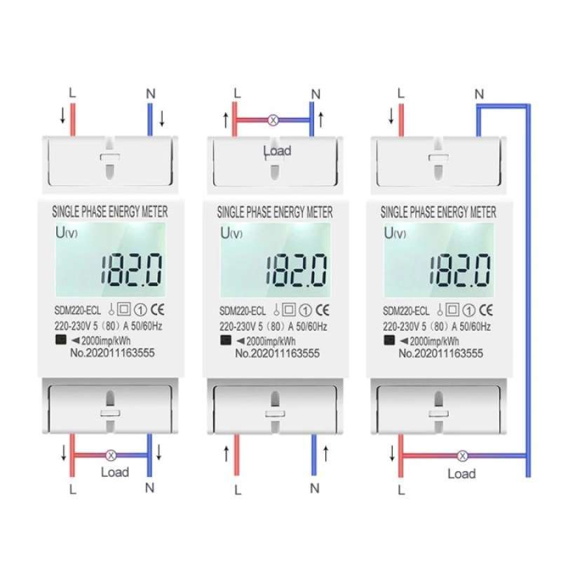 Jual Sdm220-ecl Backlight Energy Meter 80a 220v Kwh Electric ...