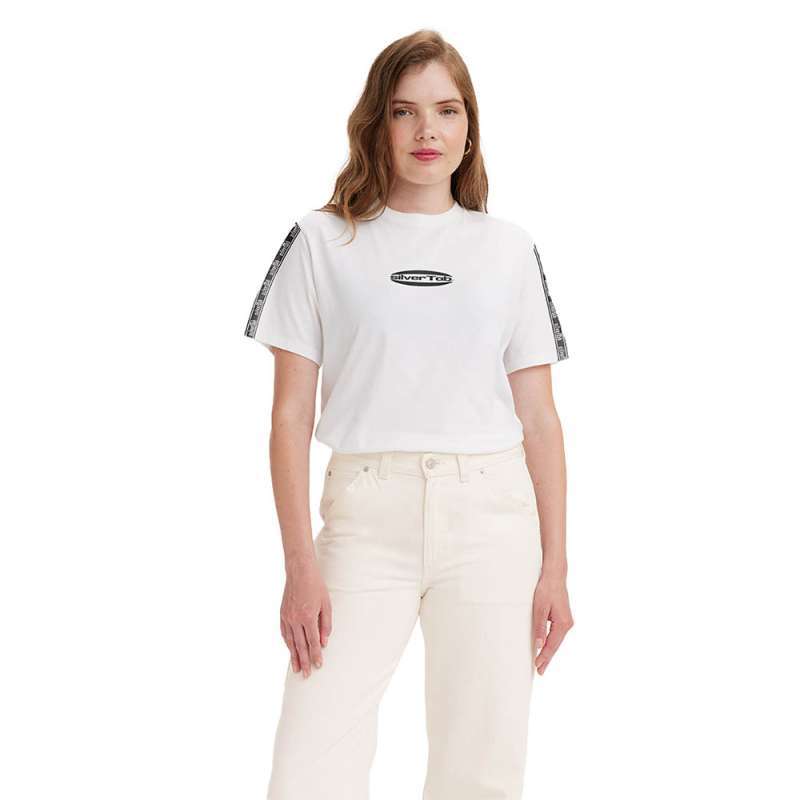 Jual Levi's® Graphic Jet Tee Silvertab Long Oval Bright White (a0345 ...