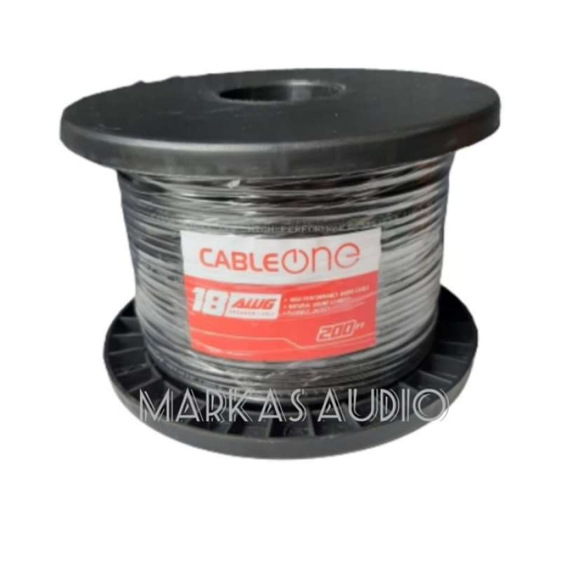Jual Kabel Speaker Mobil 18 Awg CABLE ONE 18 AWG BLACK HARGA PER METER ...