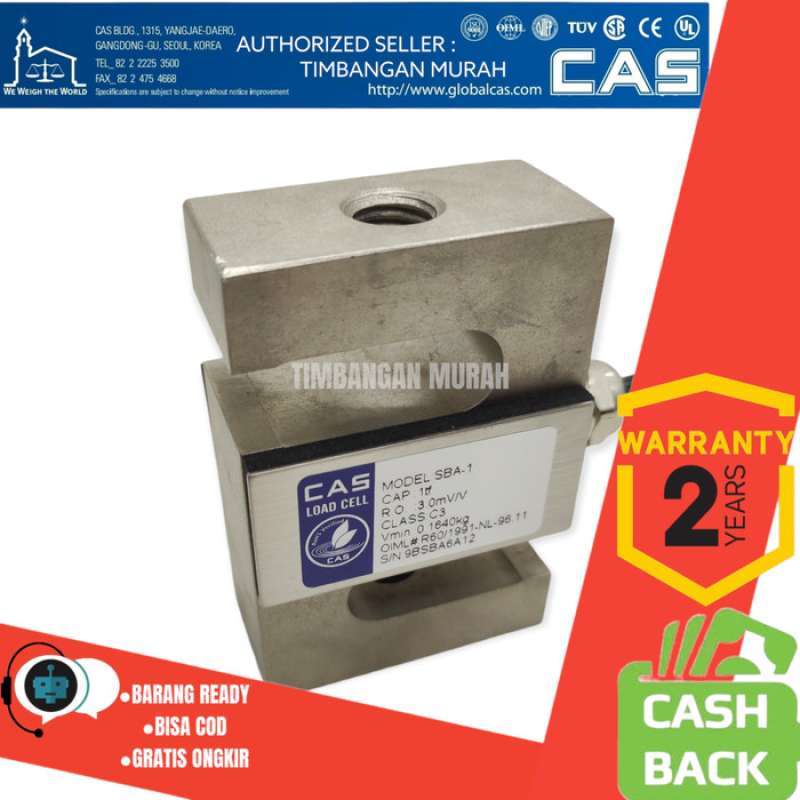 Jual Load Cell Cas Sba 1 Ton/ Load Cell Sba 1 Tln Di Seller Berkah ...