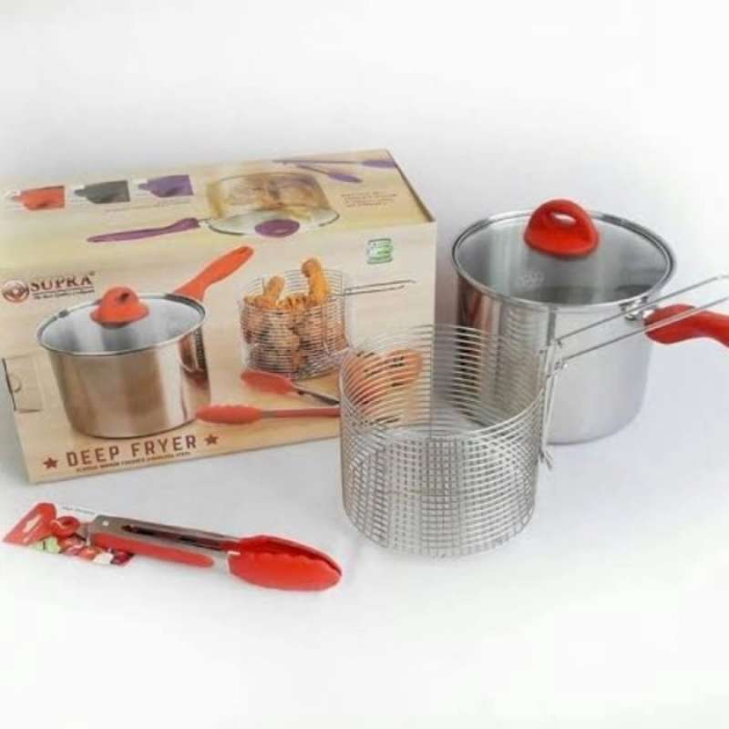 Promo Supra Deep Fryer Panci Pengorengan Set 20Cm Stainless Kompor ...
