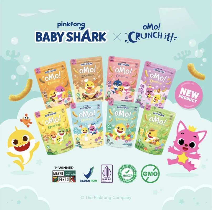 Jual Snack Omo! Crunch It! X Pinkfong Baby Shark / Makanan Ringan Omo ...