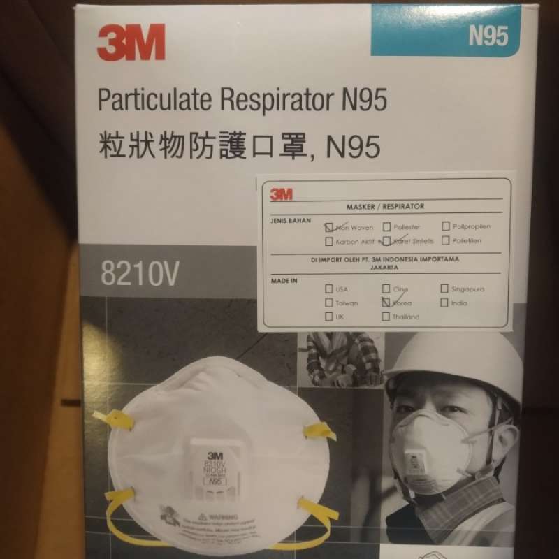 Jual Masker 3m 8210v N95 Original Korea 8 Box / 1 Karton Di Seller Anes ...