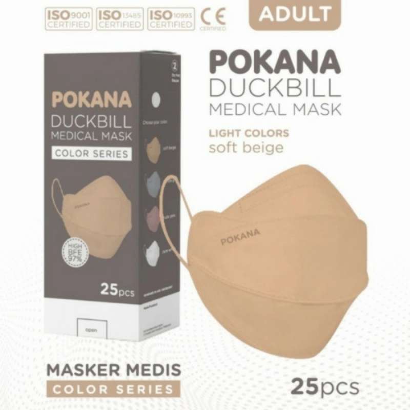Jual MASKER POKANA DUCKBILL 4PLY ADULT - SOFT BEIGE di Seller Anes ...
