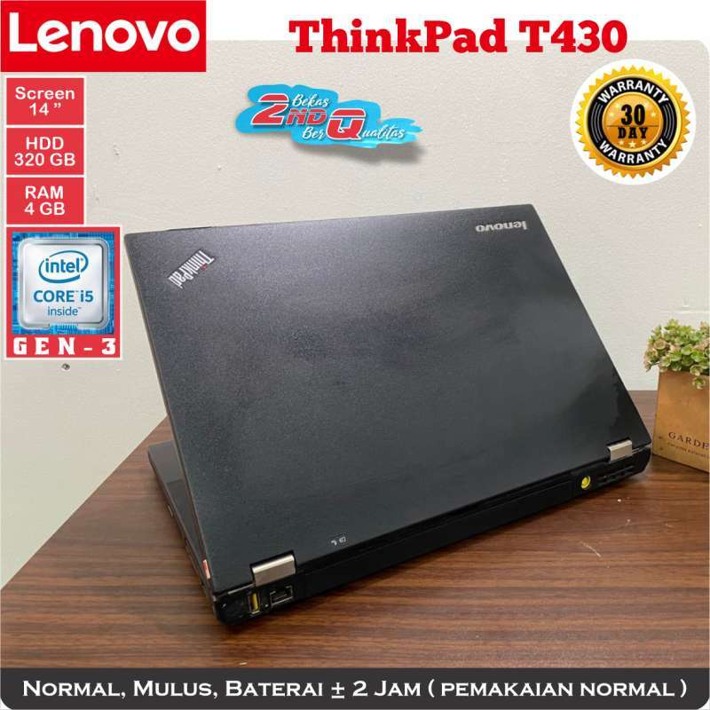 Jual Laptop Notebook Lenovo Thinkpad T430 Core I5 Gen 3 Memori 4GB HDD 320GB - Mulus - Normal di ...