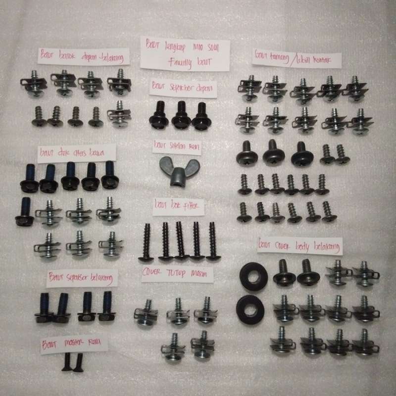Promo Baut Lengkap Full Body Set Motor Mio Soul Diskon 23% di Seller ...