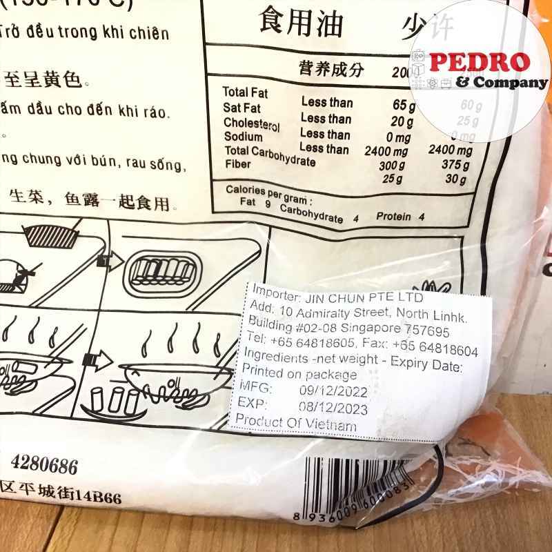 Jual Joany net spring roll wrappers 200 gram kertas wafer paper di ...