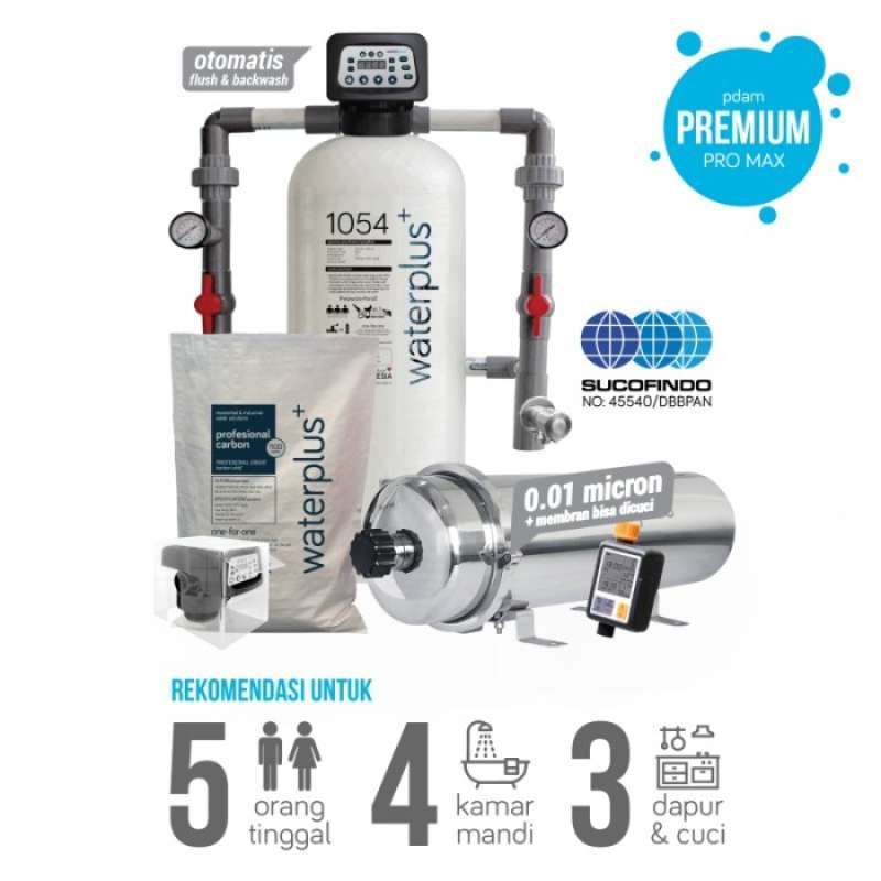 Jual Waterplus+ |Filter Pdam Premium Pro Max Auto (1054, Ufs6000 ...